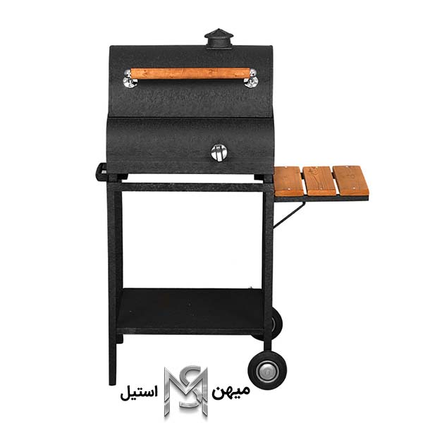 باربیکیو دهنه 90 سانتی متر گازی و ذغالی کابین آهنی دو چرخ مدل MTK_9 ...